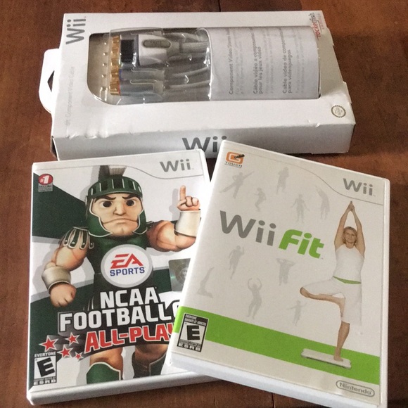 Wii | Toys | Wii Fit Wii Ncaa Football 9 Games And Wii 6 Component ...